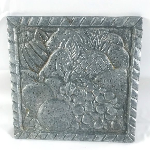 Source Unknown | Kitchen | Vtg 95s Trinket Sqaure Metal Hot Plate W ...